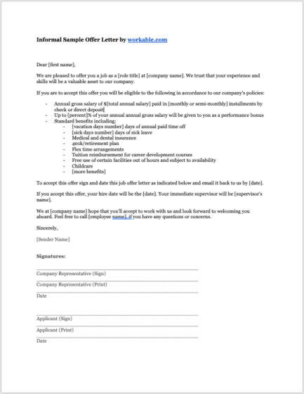 Opt Job Offer Letter Template ~ Resume Letter