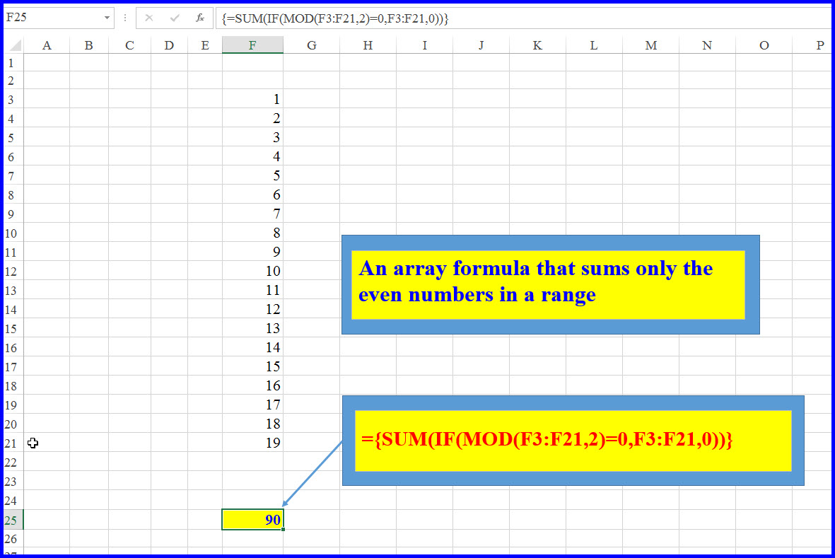 Excel A Simple Trick To Sum Only Even Numbers In A Range excel-a-simple-trick-to-sum-only-even-numbers-in-a-range