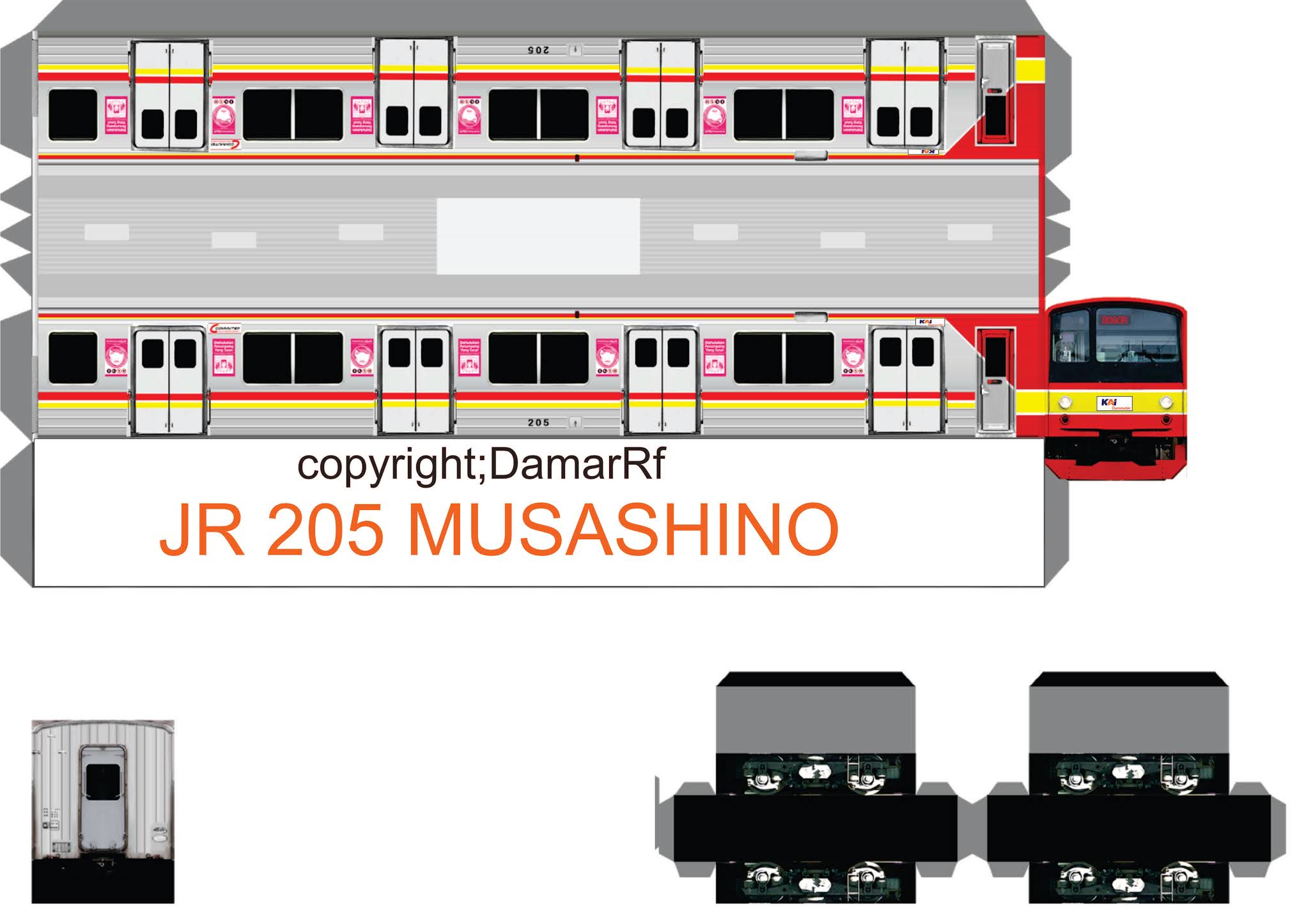 papercraft krl indonesia by damar papercraft