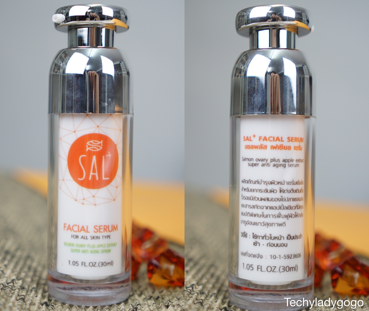 SAL PLUS FACIAL SERUM รีวิวเซรั่มไข่แซลม่อนหน้าเด็กเด้ง | TechyLadyGogo