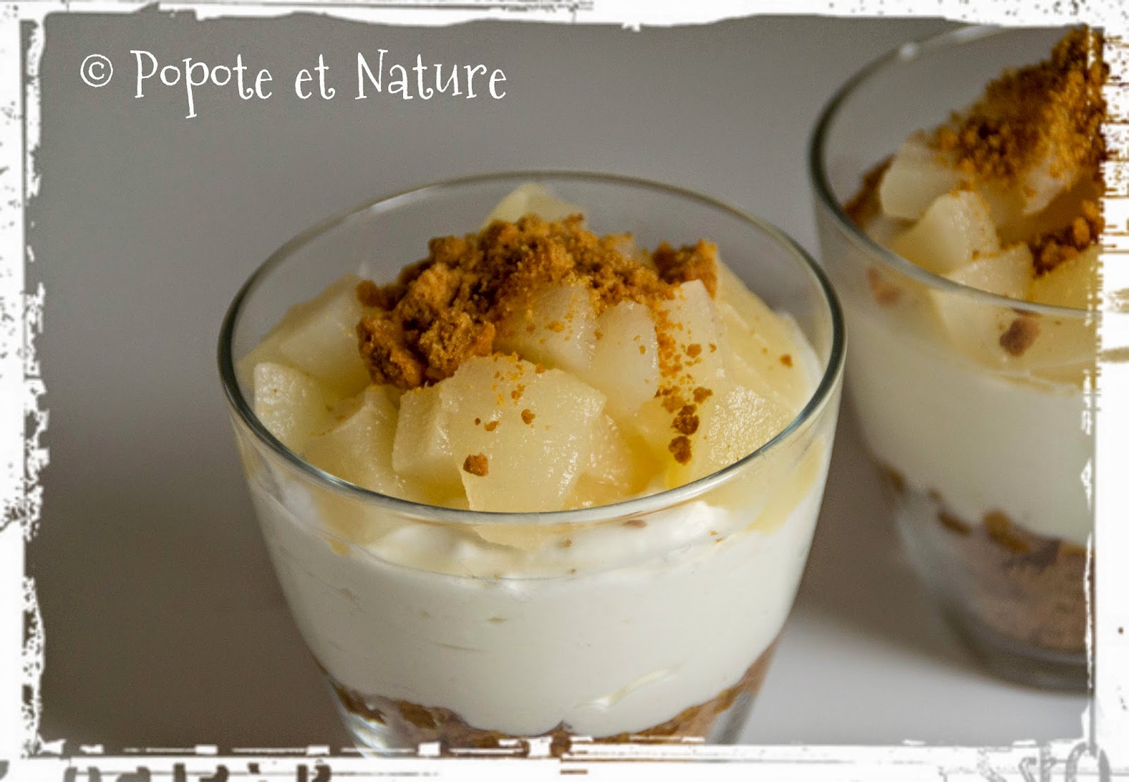 Popote et Nature: Verrine cheesecake aux poires et aux biscuits caramel ...