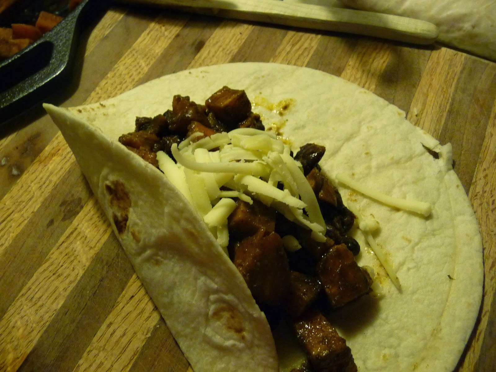 rhymes with smile: Sweet Potato and Black Bean Burritos