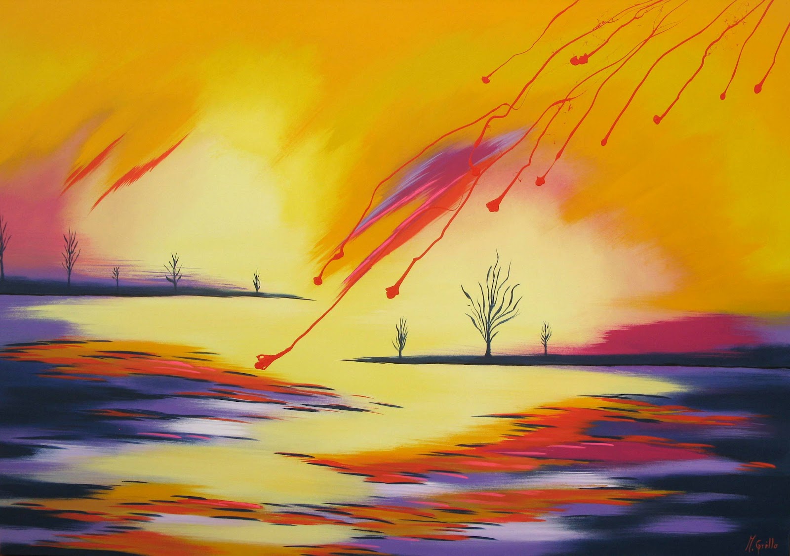 Imágenes Arte Pinturas: PAISAJES ABSTRACTOS