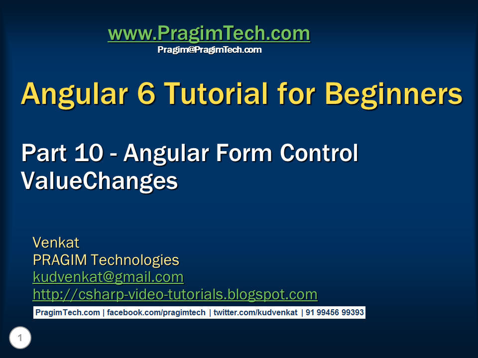 Sql server, .net and c# video tutorial: Angular form control ...