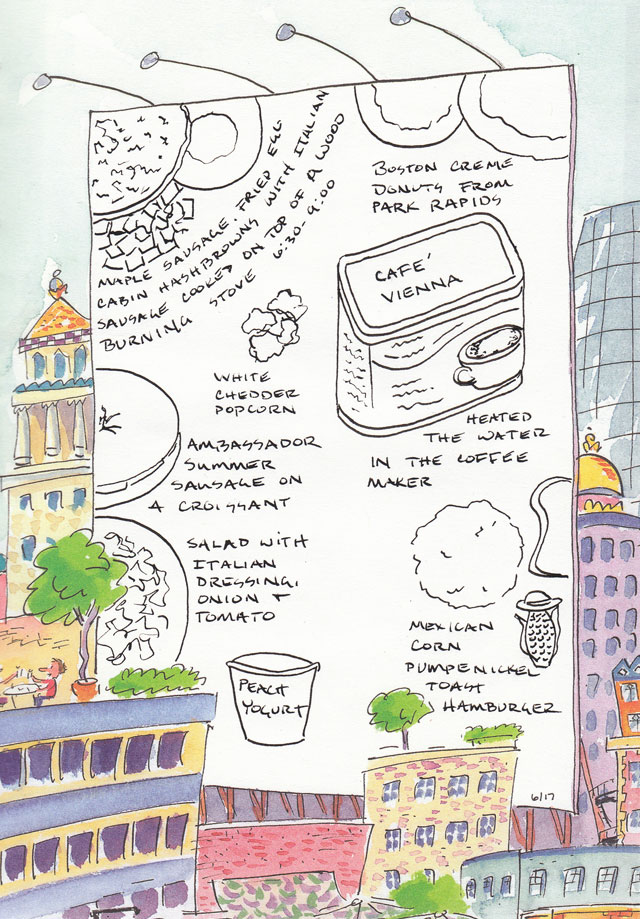 It's About Art and Design: Art Journal Food Drawing Page