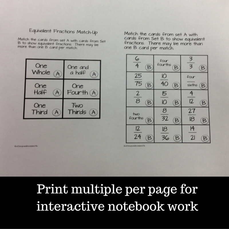 Equivalent Fractions with a Freebie {Mid-Week Math Motivation} - Coffee ...