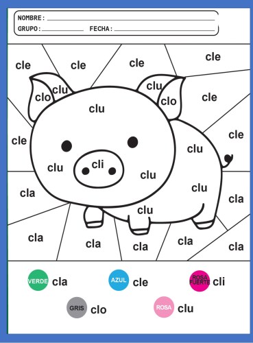 PRIMER CICLO STUFF: LECTOESCRITURA: Repaso sílabas trabadas cr/cl
