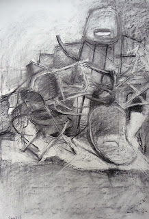 Sarah Hill's Art : Stack of chairs