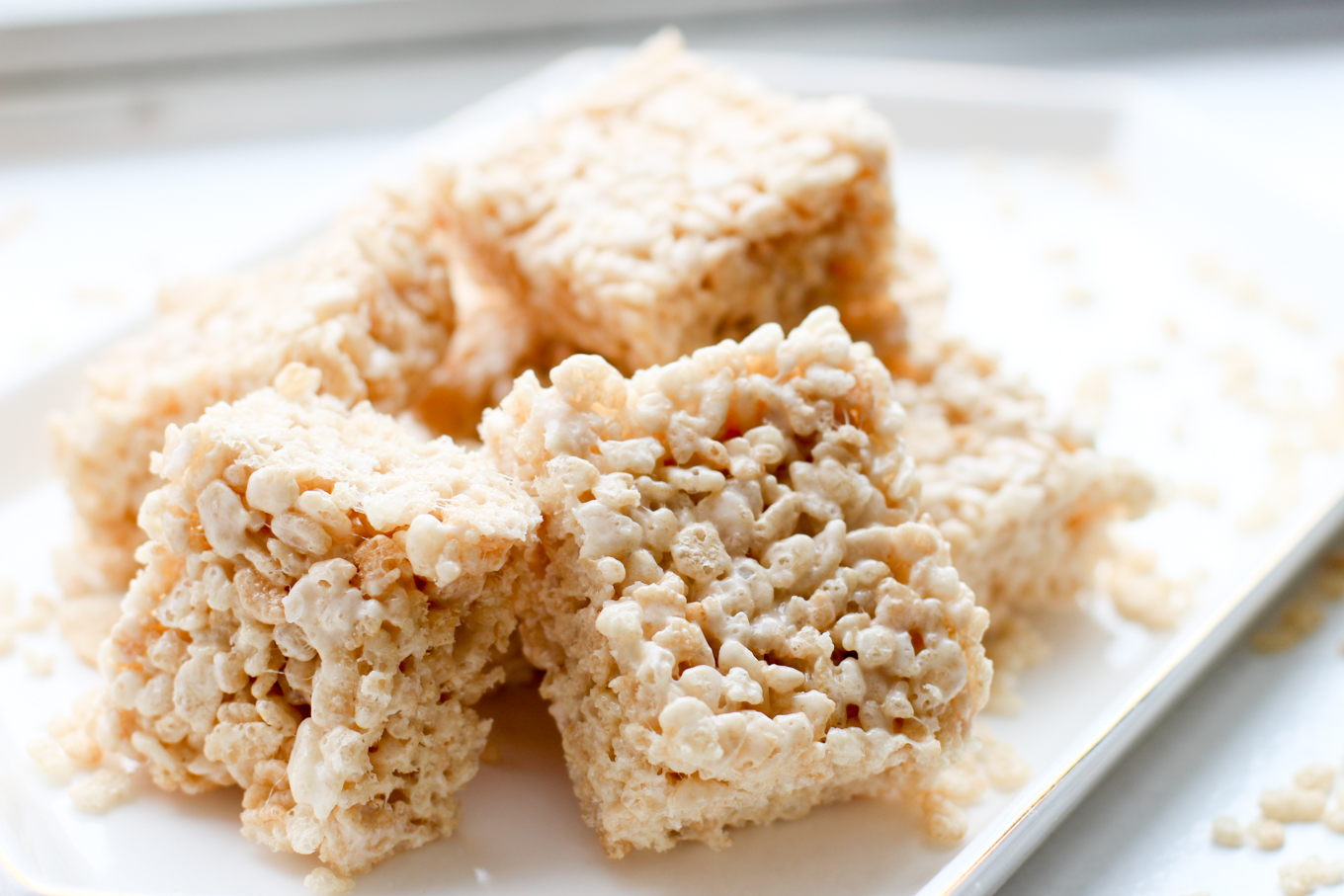 Honey Bourbon Rice Krispies Treats