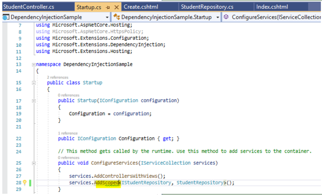 .Net Blog by Asif: Part 18: DI services (Singleton, Transient and Scoped)
