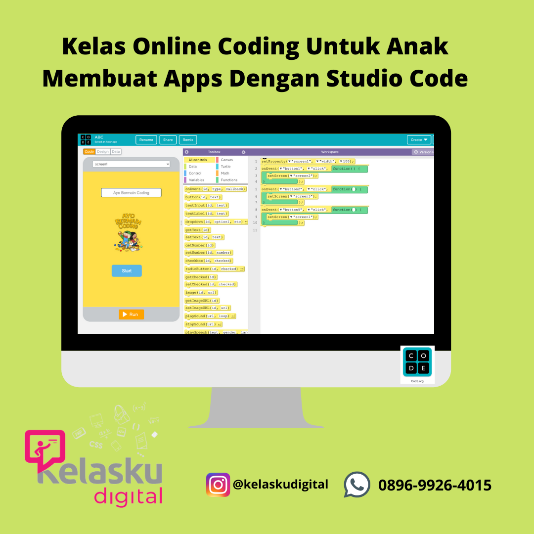Murid Kelas Coding Membuat Apps Dengan App Lab Code.org - Akademi ...