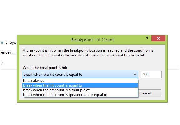 .netfreak: Hit Count breakpoints in Visual studio