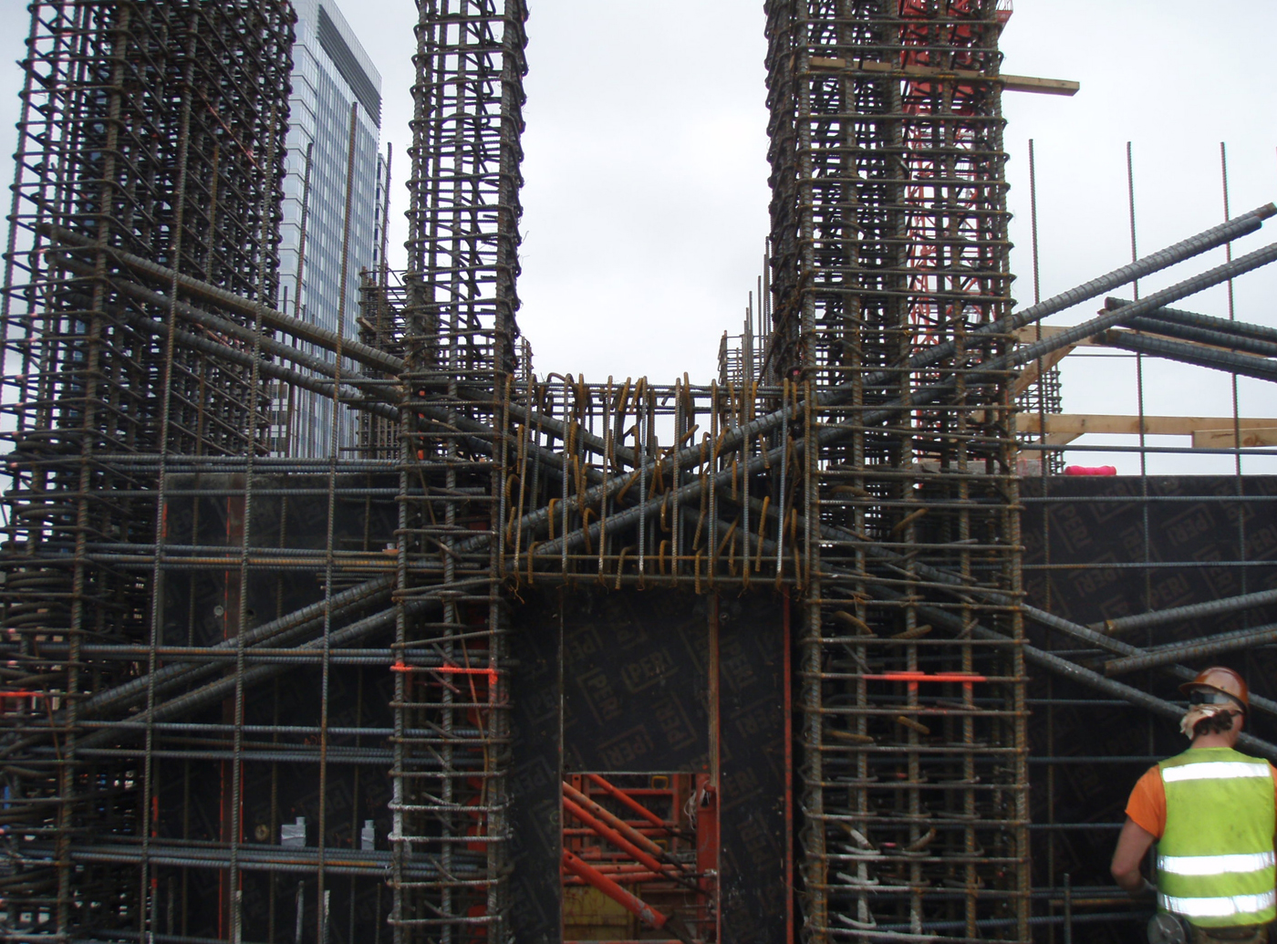 ni contoh pembinaan shear wall yang lengkap dengan confinement bars