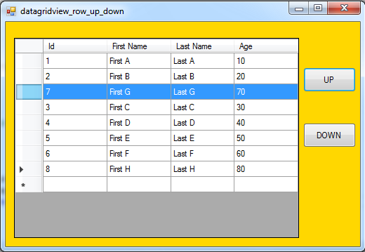 C# - Move DataGridView Row Up And Down - C#, JAVA,PHP, Programming ... C# - Move DataGridView Row Up And Down - C#, JAVA,PHP, Programming ...