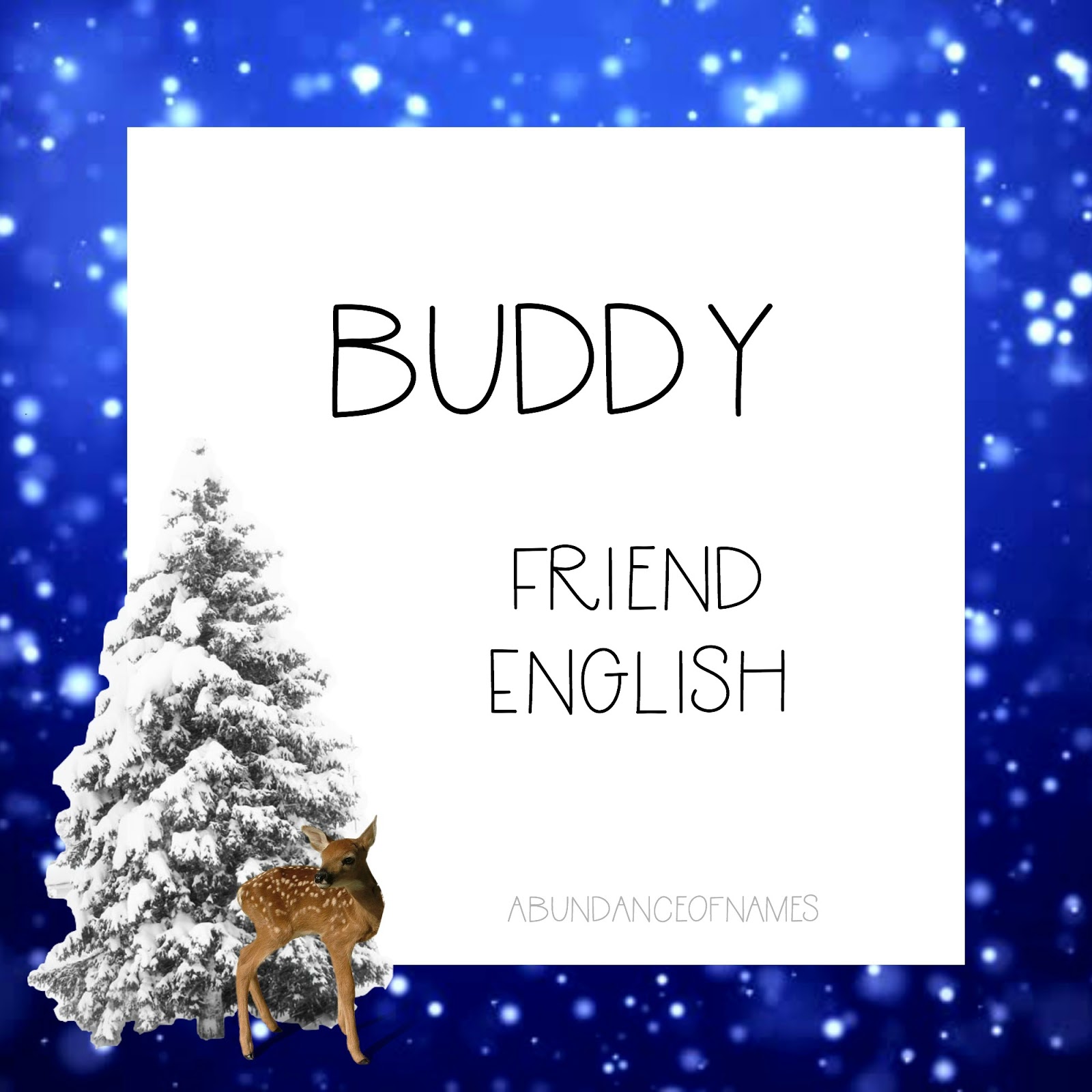 Ren's Baby Name Blog: Buddy