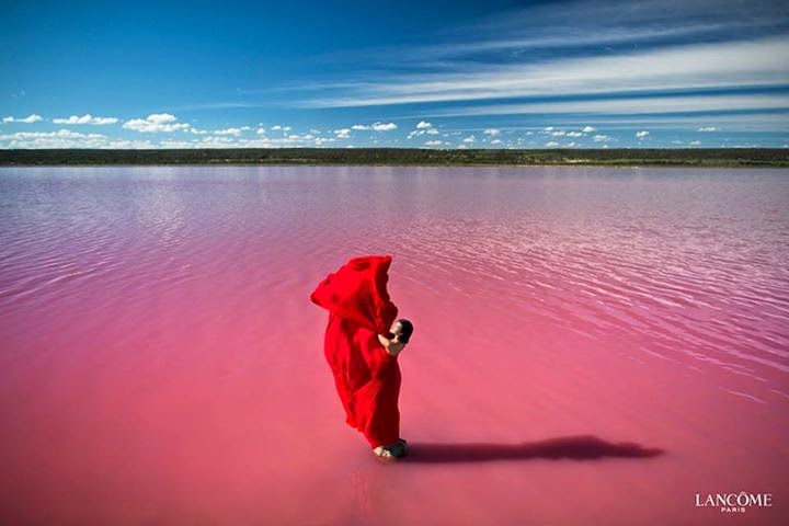 Natural Pink Lakes of Perth, Australia - Hutt Lagoon at Port Gregory
