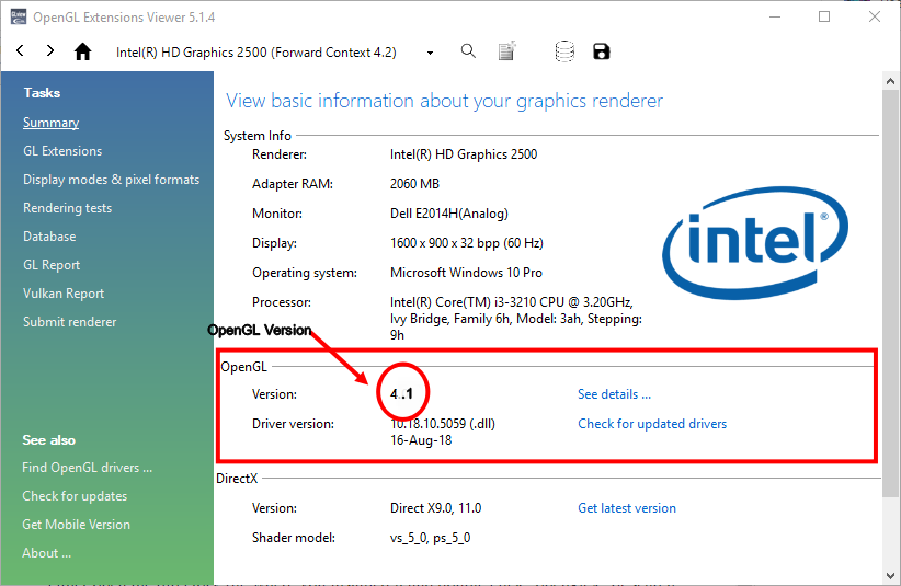Worlds TECHed Up: How to find OpenGl version of your Graphics Driver ...