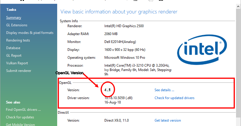 Worlds TECHed Up: How to find OpenGl version of your Graphics Driver ...