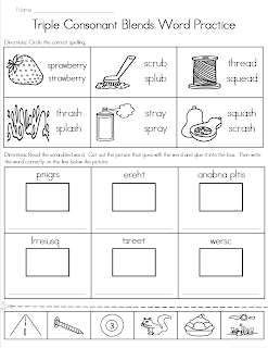 Teachers R US: Triple Consonant Blends Worksheets