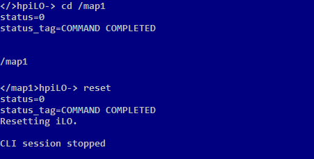 HP iLO Reset via Command Line - Daniel Bs Tech Blog