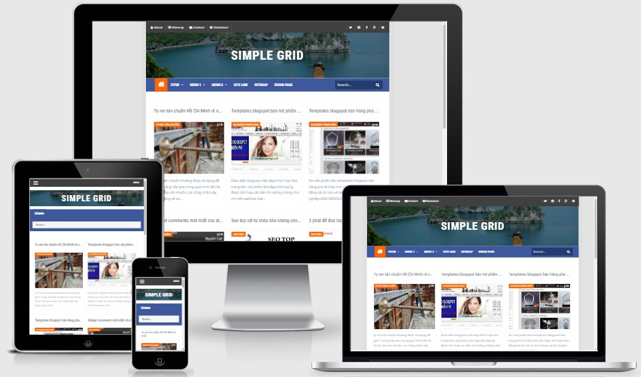 Simple Grid Blogger Templates