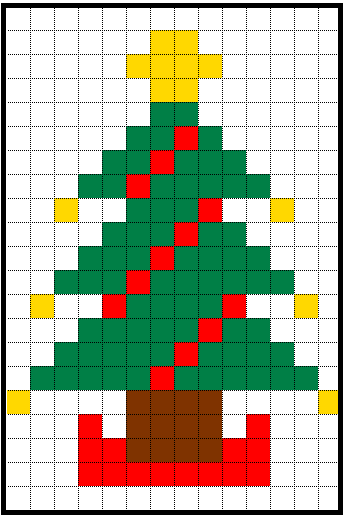MI GRADO PRIMERO: Cuadrícula de navidad: árbol navideño