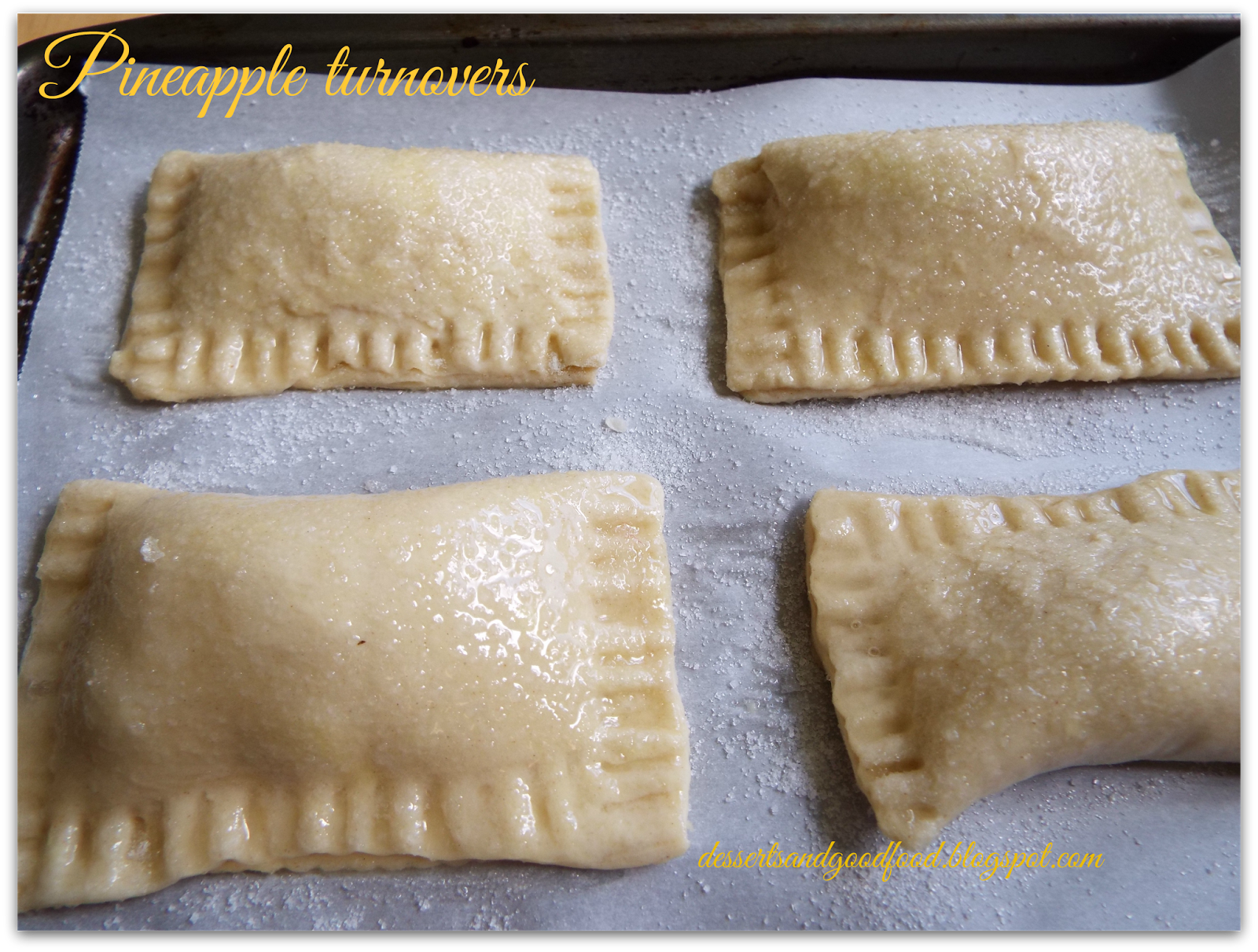 Cheese and pineapple turnovers