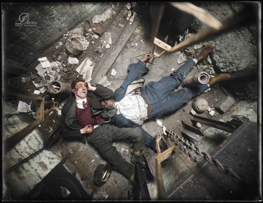 31 Vintage Crime Scenes Brought To Life In Stunningly Gruesome Color
