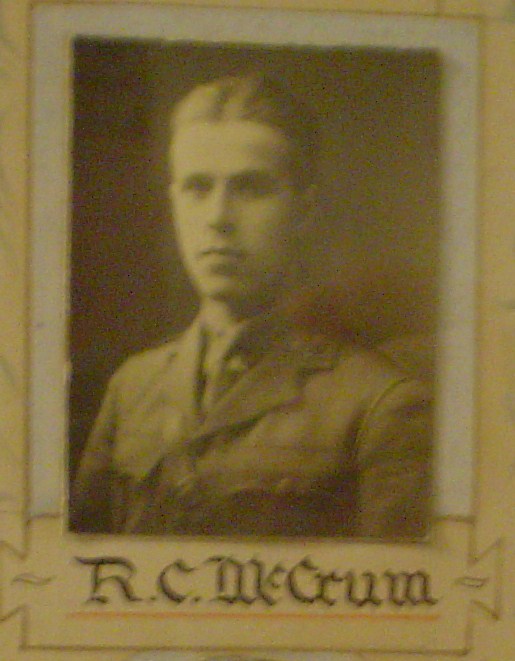 Northern Bank - War Memorials / Roll of Honour : McCrum, Robert Cowan