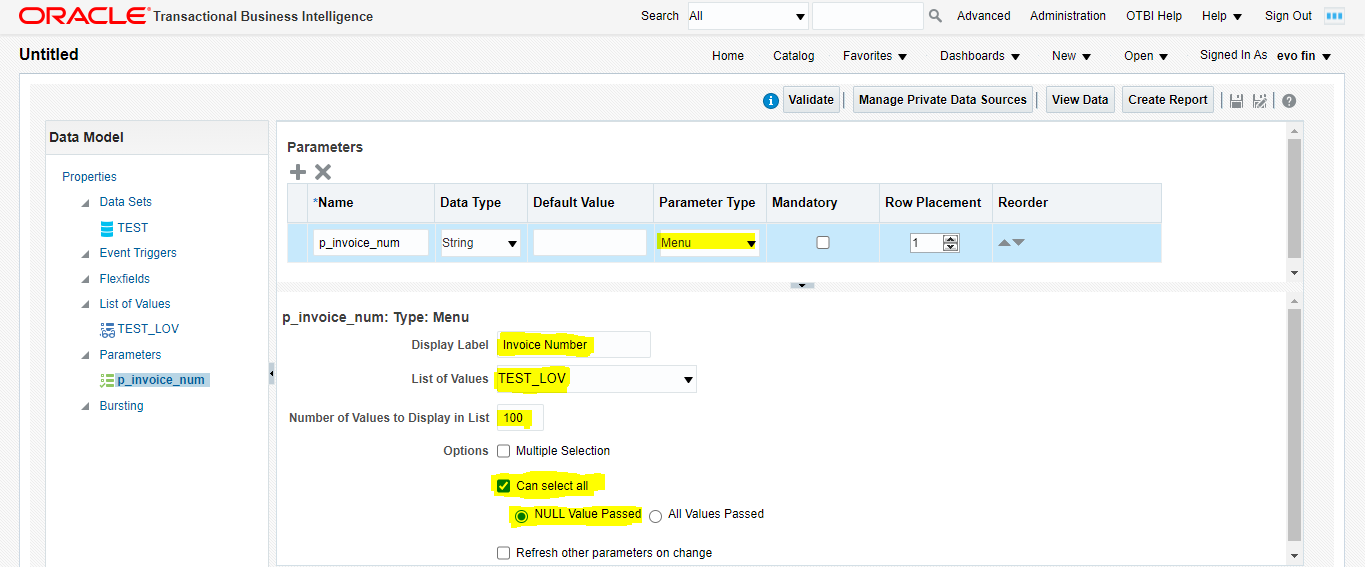 Oracle Application: Oracle Fusion BIP Report: How to Create Data Model ...