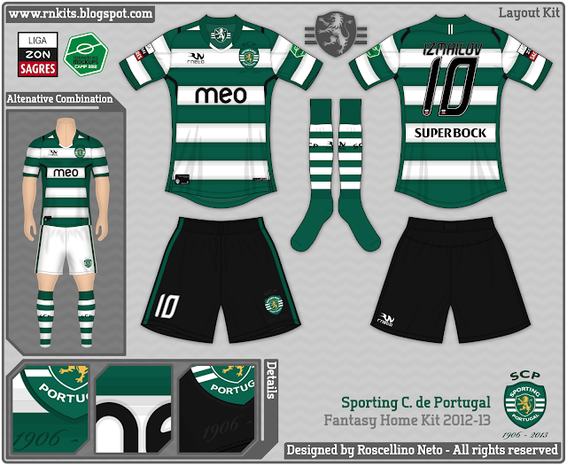 Campeonato de Mockups Camisetas de Futebol: Coleção 12 - SPORTING de ...
