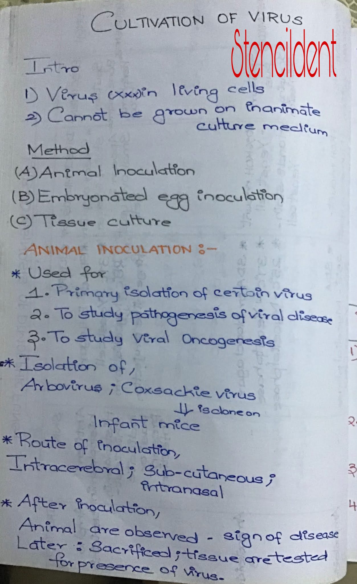 Cultivation of virus - microbiology notes