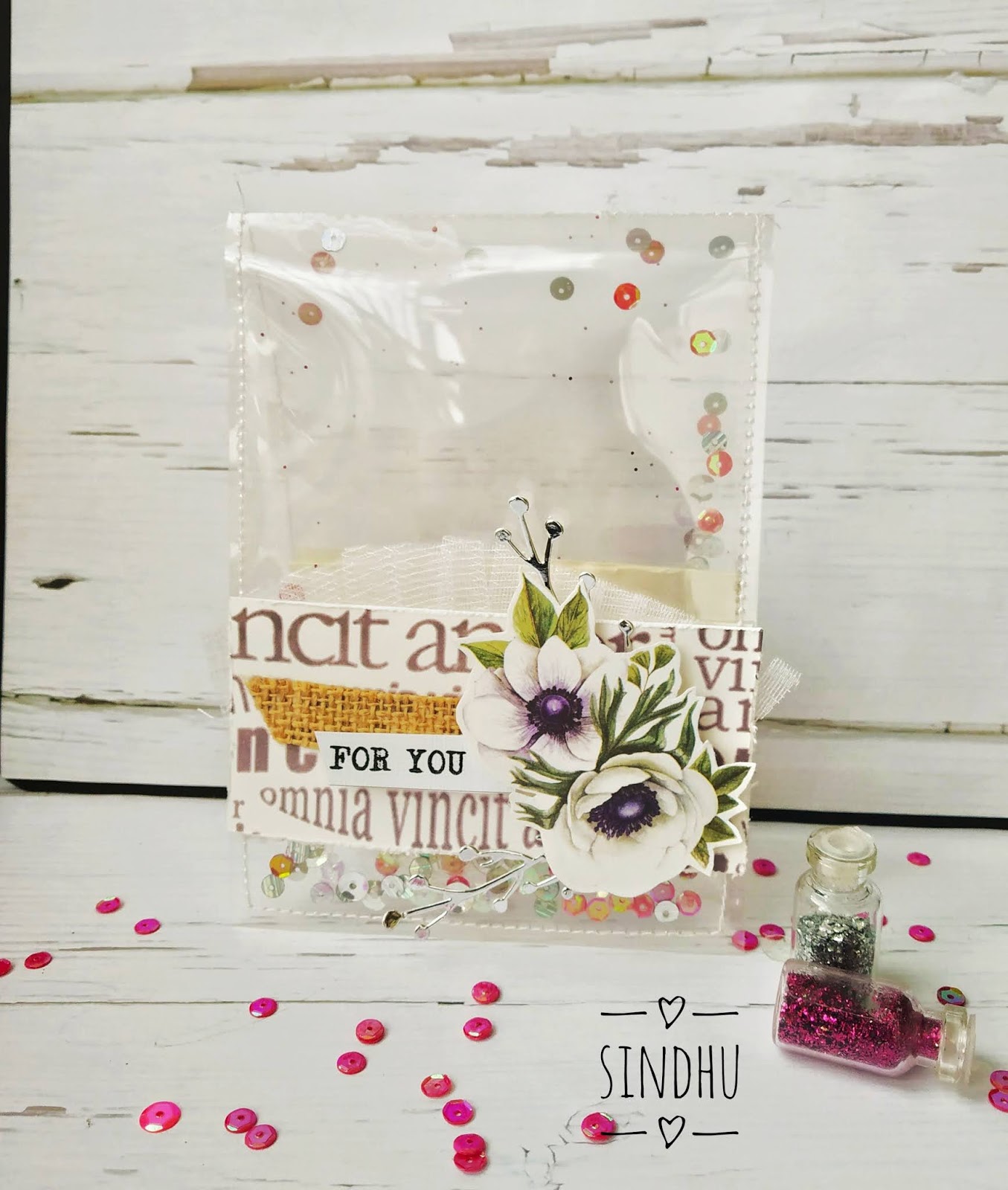 Colors of My Crafty World: An Acetate shaker card 2