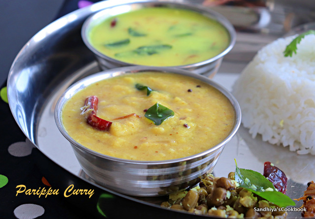 Sandhiya's Cookbook: Kerala Parippu Curry | Moong Dal Curry | Onam ...