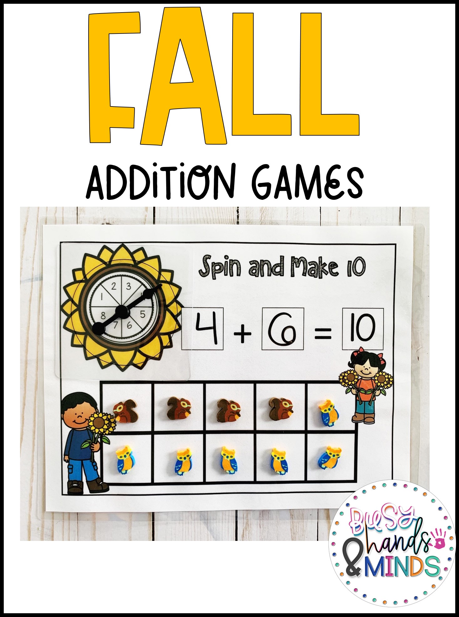 Fall Themed Additon Games | Busy Hands and Minds