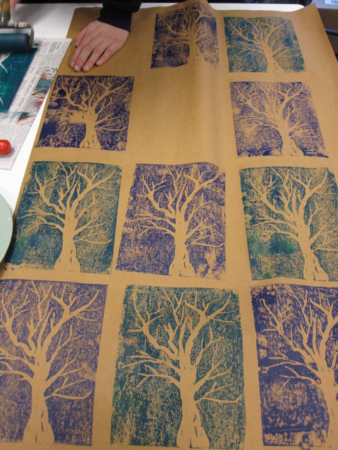 Jacqui Dodds Art: Lino printing, blind embossing, making journals ...