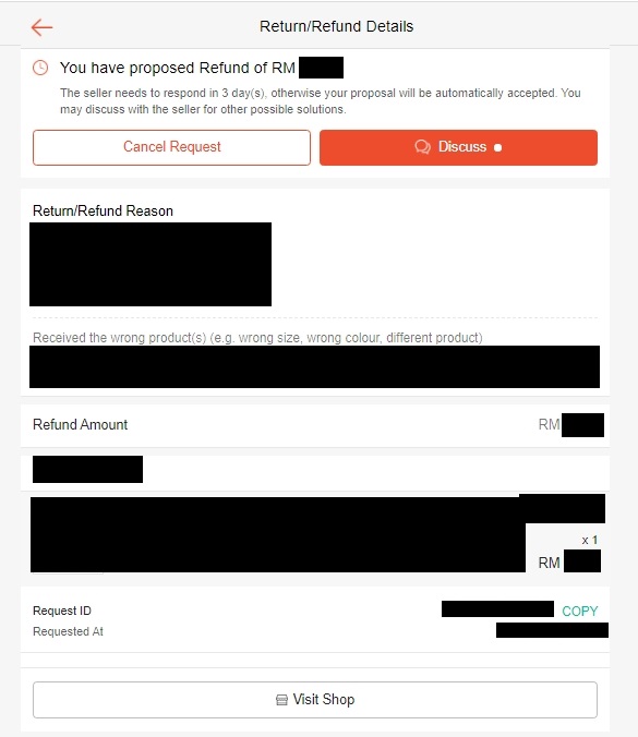 Allah with me.: Cara-cara request refund di Shopee