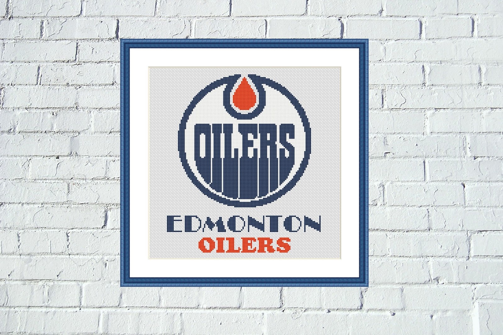 Tango Stitch easy cross stitch designs: Edmonton Oilers logo embroidery ...