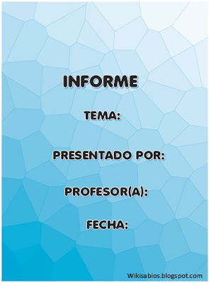 caratulas bonitas para informes fondo azul para imprimir en word ...