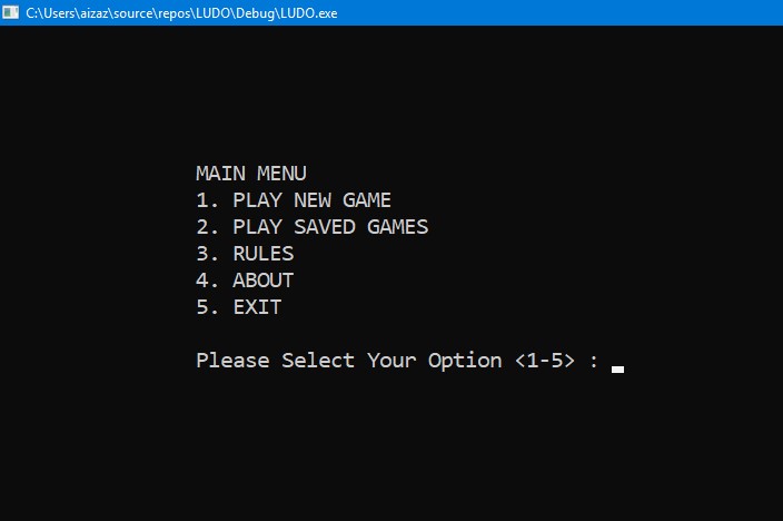 CUI BASED LUDO GAME C++