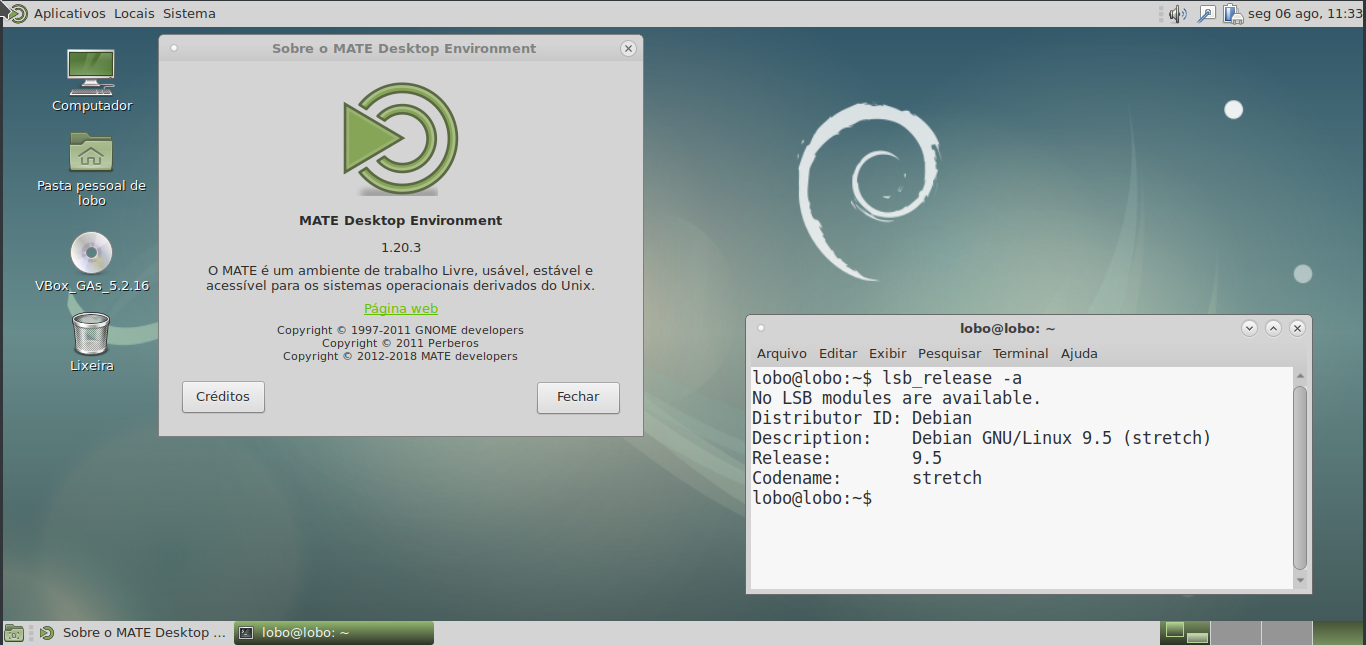 Mate Desktop 1.20.3 no Debian Stretch
