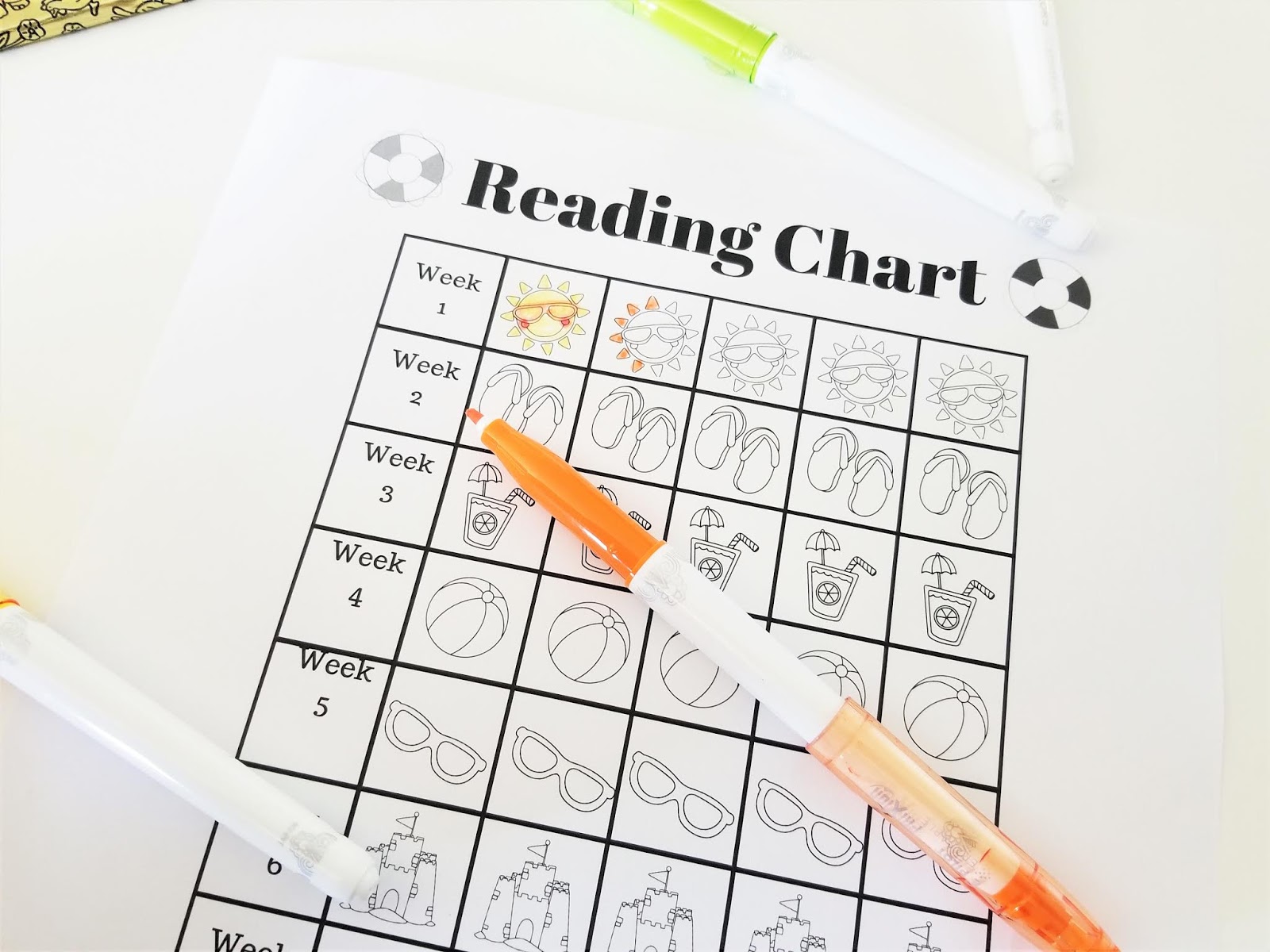 Simple Summer Reading Chart to Celebrate Summer | Sew Simple Home