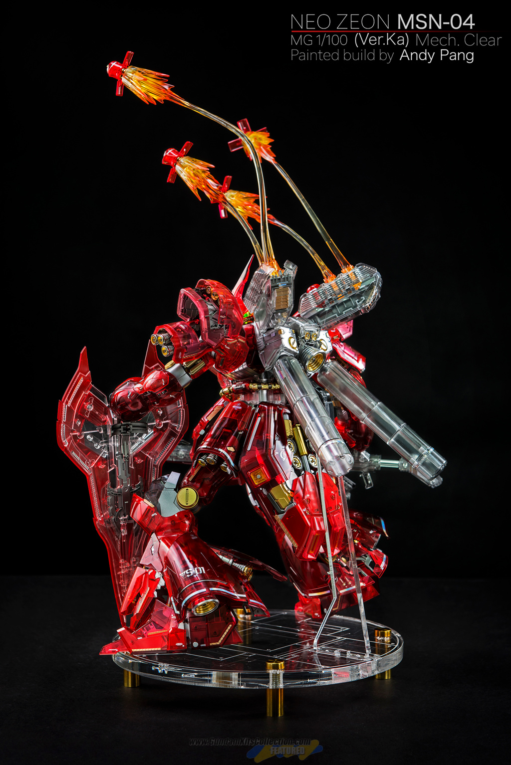 Painted Build: MG 1/100 Sazabi Ver.Ka Mechanical Clear.