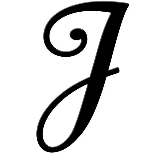 Fancy Cursive Letter J - Birthday Letter