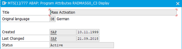 SAP ABAP Central: Mass-activating multiple objects (in background)