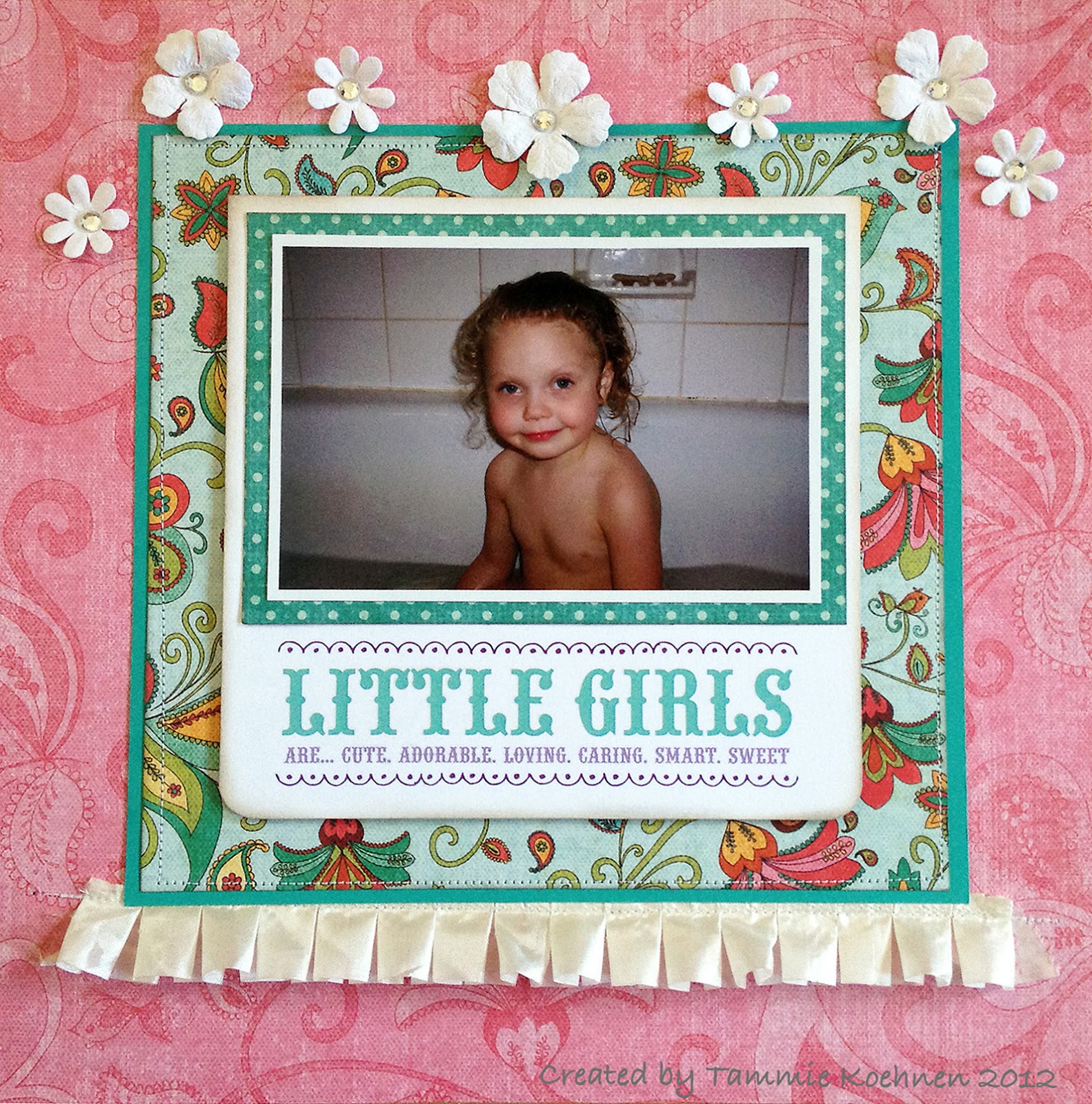 Paper, Stamps and Ink: Little girls scrapbook page