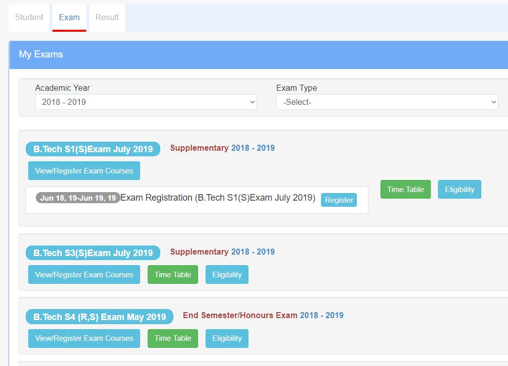 KTU S1 SUPPLEMENTARY EXAM (2019) REGISTRATION OPENED - KTU ASSIST