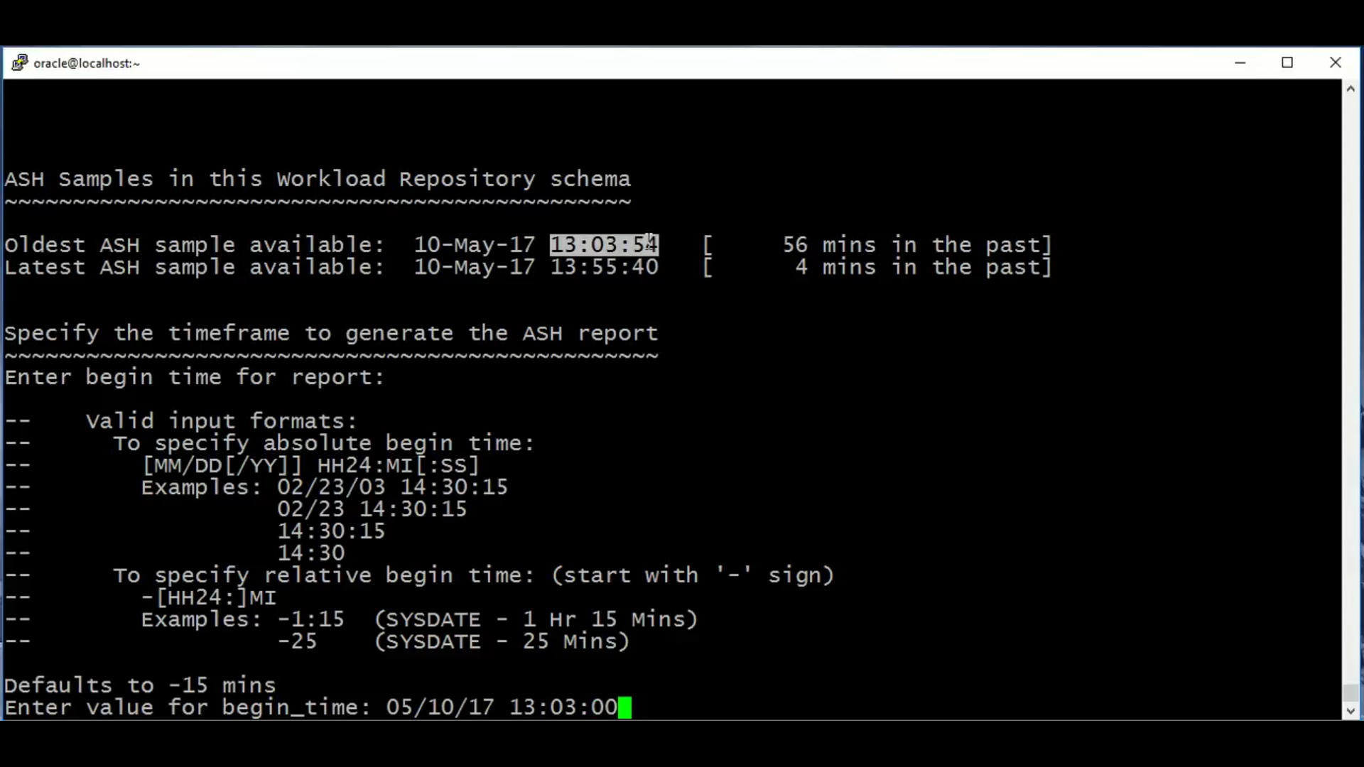 Chaitanya Oracle Dba Blog : ASH Report in Oracle