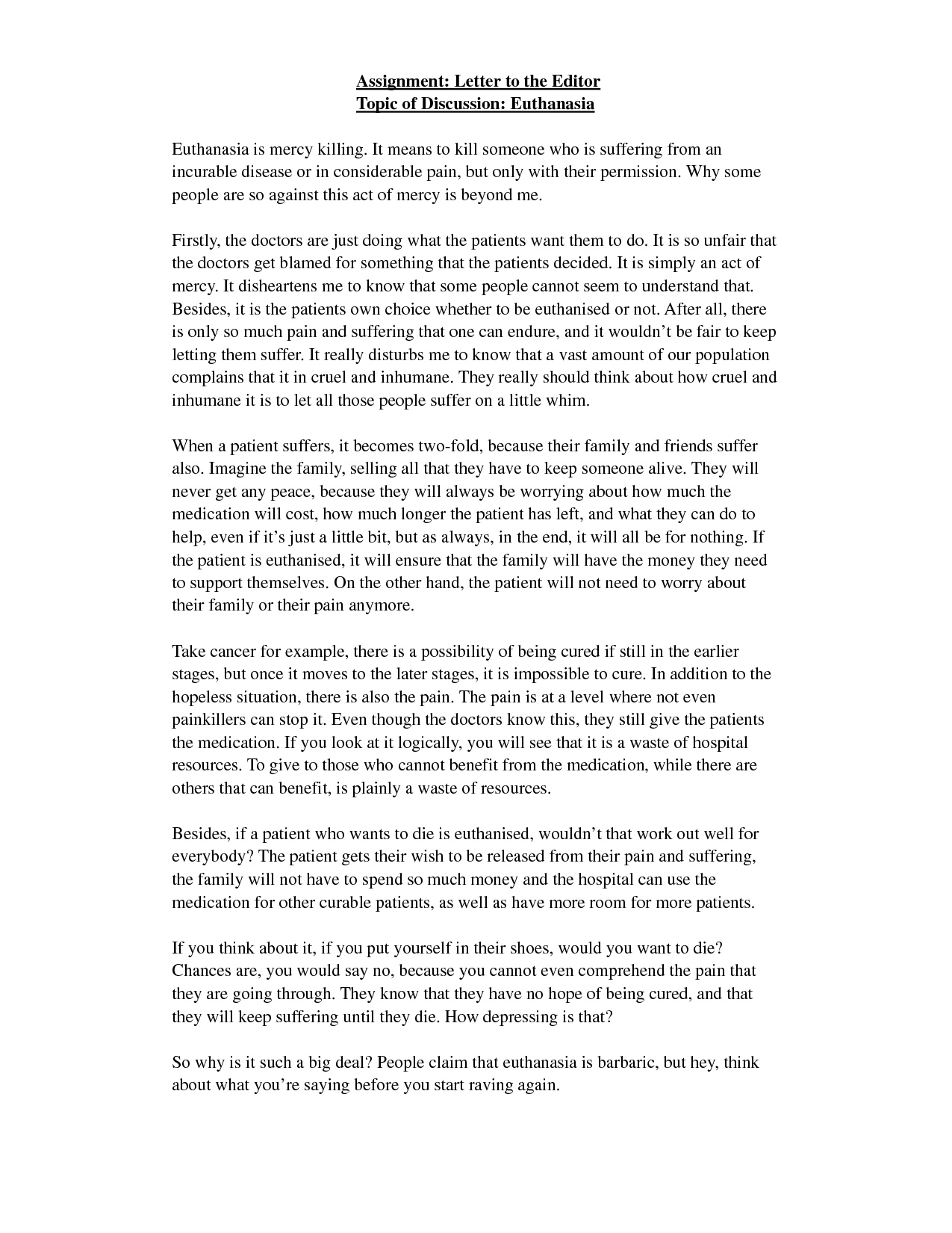 Argumentative Essay Examples 6Th Grade ~ Resume Letter