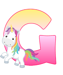 Kits imprimibles gratis : Abecedario unicornio